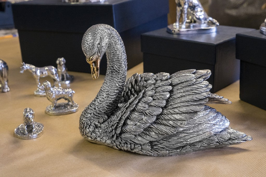Silver Swan Ornament - Silverbasket | Silver Animals Figures ...