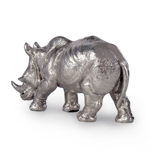 Large Silver Rhino Figurine. 3.7kg in weight. Free UK Delivery ...