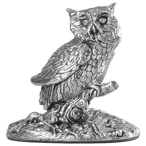 Sterling silver Owl. 5.8cm tall. Hand made in the UK. - Silverbasket ...